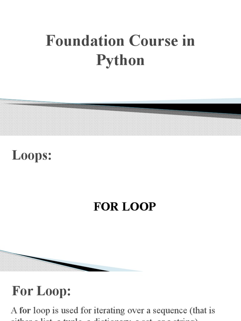 Python For Loops and Functions Guide | PDF | Control Flow | Subroutine