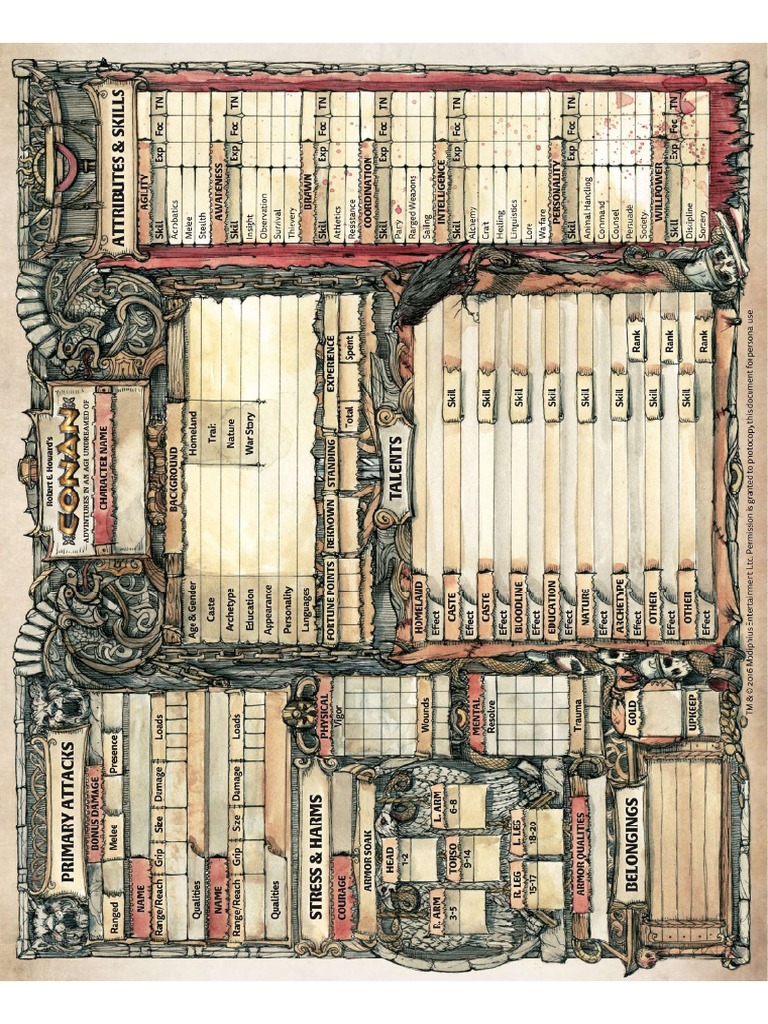 Ficha Conan 2d20 | PDF