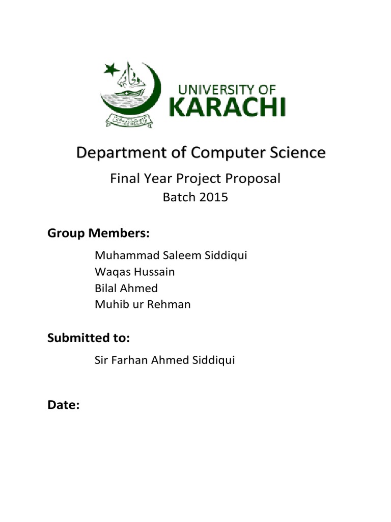Department of Computer Science: Final Year Project Proposal | PDF ...