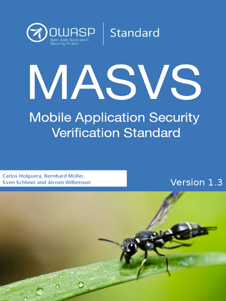 OWASP - MASVS 1.3 en | PDF | Mobile App | Web Application