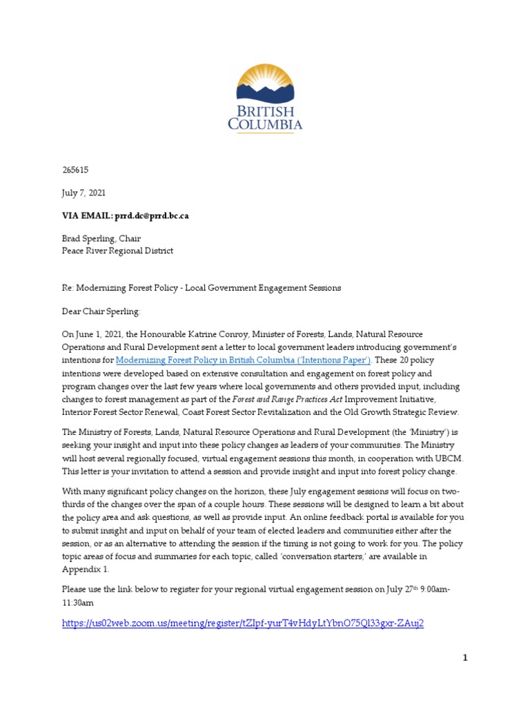 Forest Policy Engagement Invitation | PDF | Forestry | Logging