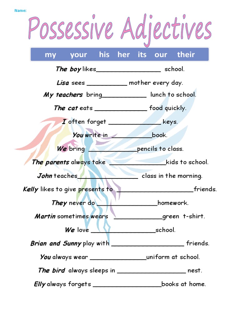 Possessive Pronouns Worksheet | PDF