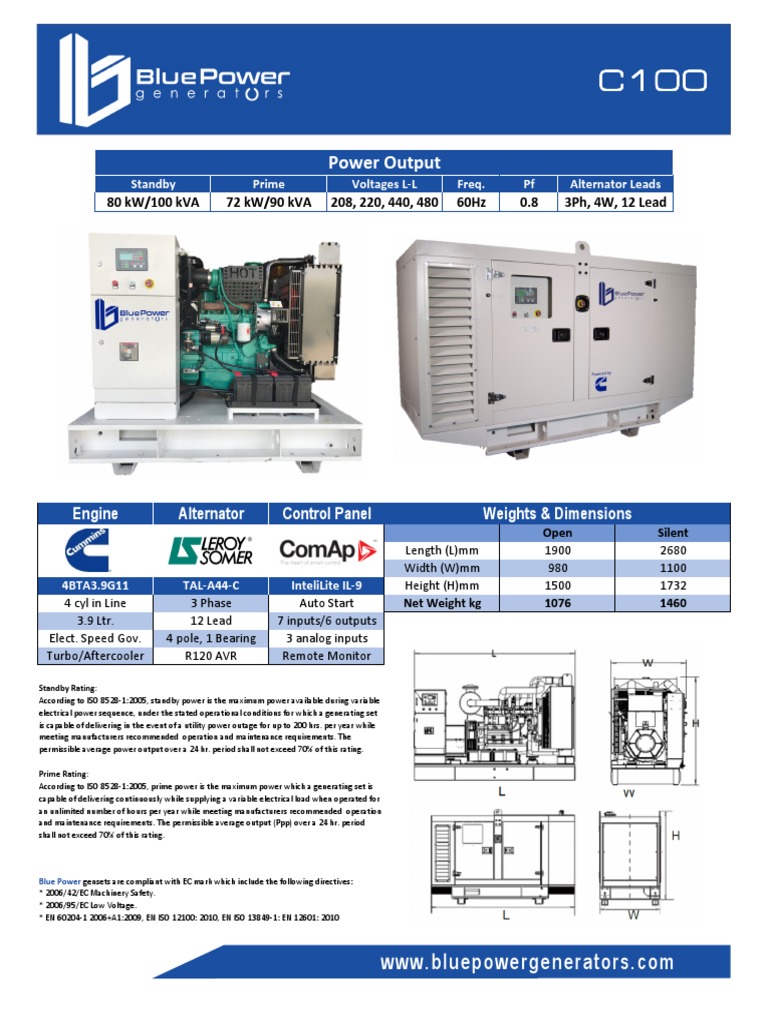 C100 Spec Sheet LS | PDF | Engines | Vehicle Technology