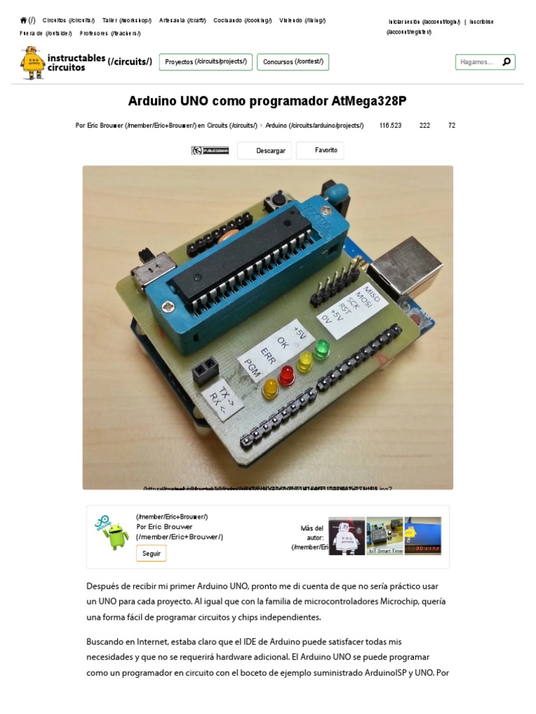 Arduino UNO Como Programador AtMega328P - 4 Pasos - InstructablesCHINO | PDF | Arduino ...