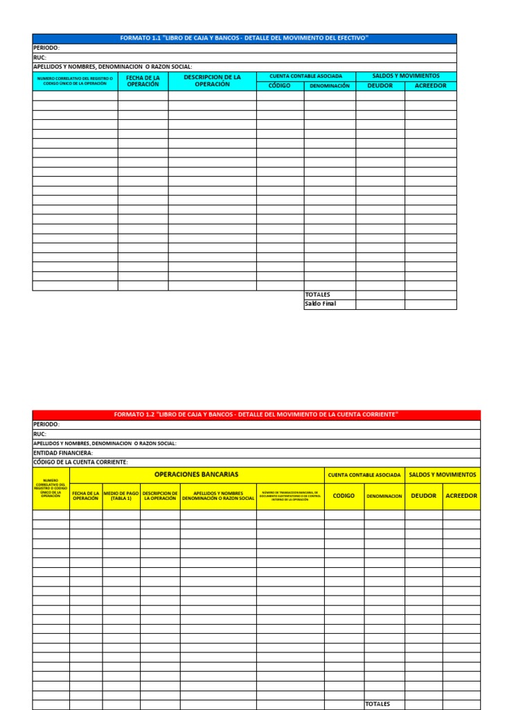 Formatos Contables | PDF | Compartir (Finanzas) | Contabilidad