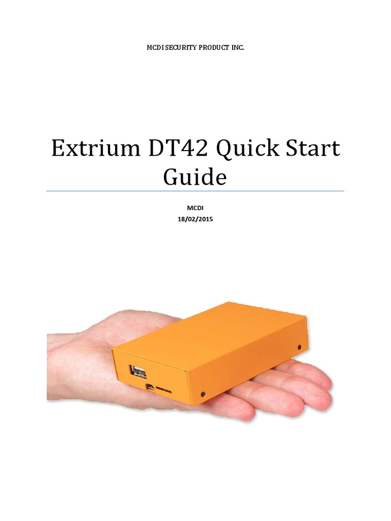 Dt42 Quick Start Guide V1 1 Pdf Port Computer Networking World
