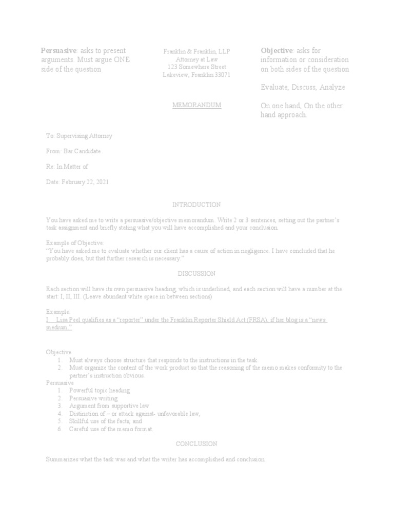 MPT Formats Short Version | PDF | Brief (Law) | Judgment (Law)