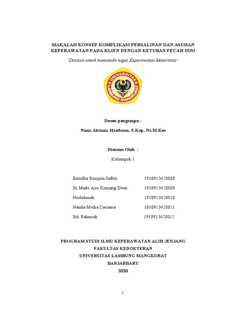 Kel 1 Ketuban Pecah Dini | PDF | Kesehatan Holistik | Sains & Matematika