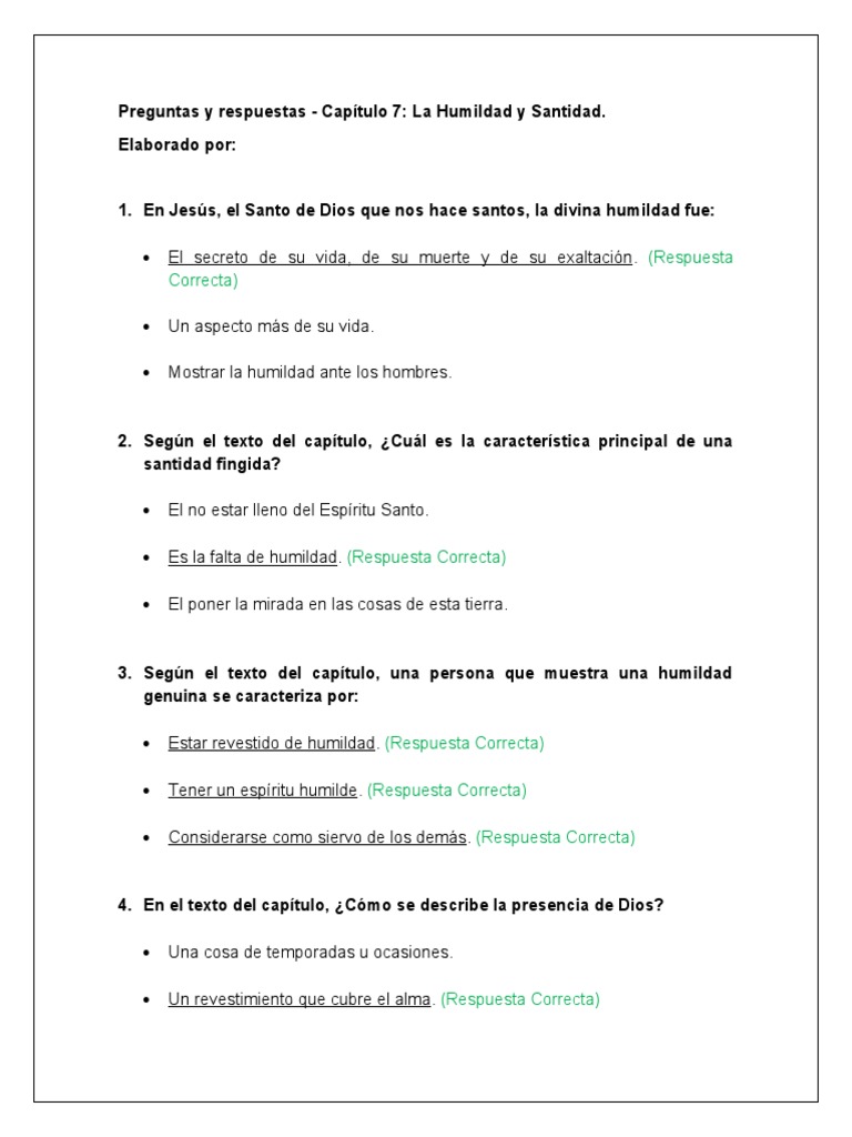 Capitulo 7 La Humildad Con Ajustes . | PDF