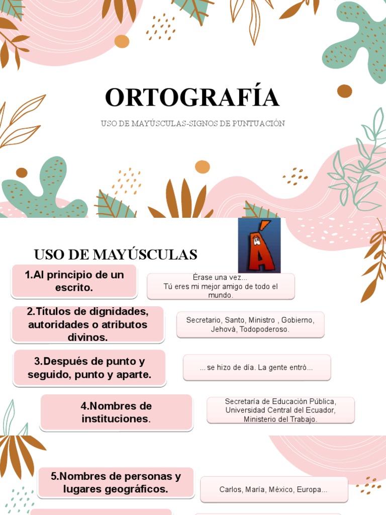 Uso de Las Mayúsculas-Signos de Puntuación | PDF | Puntuación | Coma