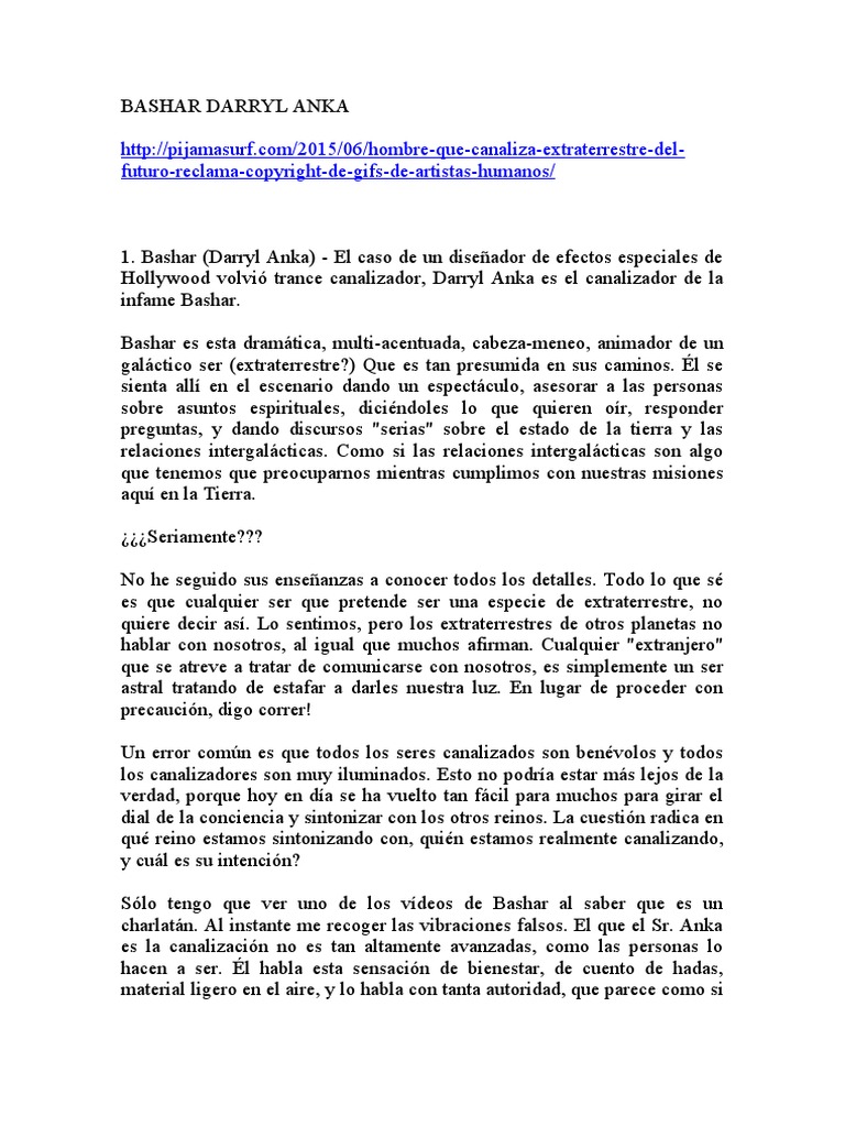 Bashar Darryl Anka | PDF | Rajneesh | Sathya Sai Baba