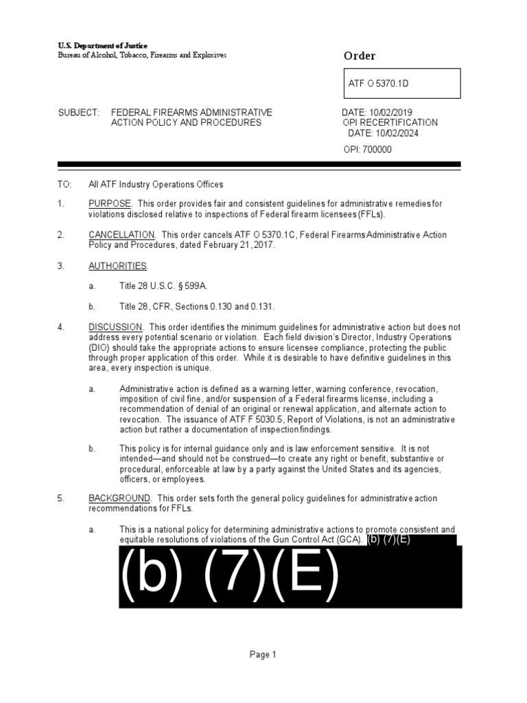 ATF Firearm Licensee Guidelines | PDF | National Instant Criminal ...