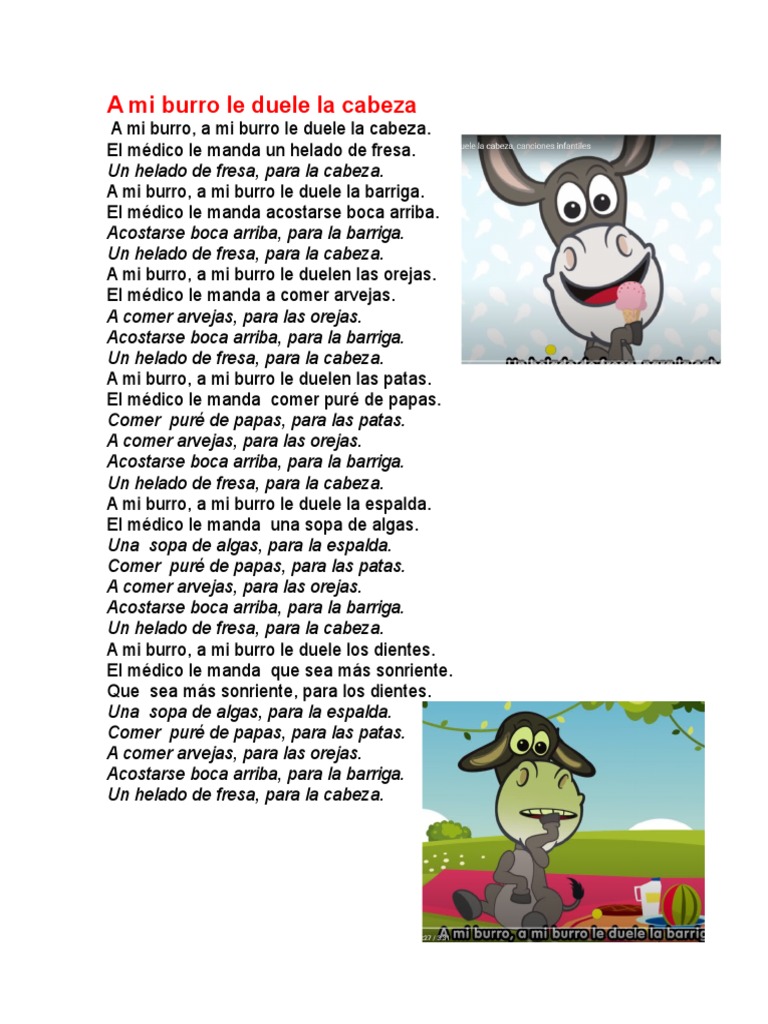 A Mi Burro Le Duele La Cabeza | PDF