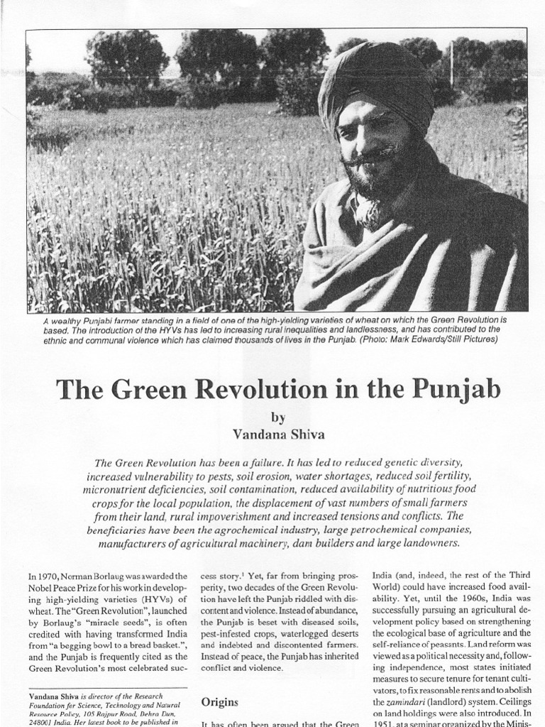 Green Revolution in Punjab | PDF