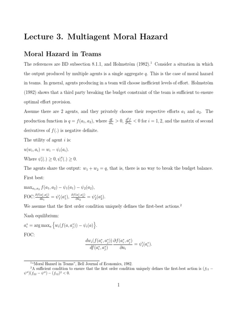 Lecture 3 Teams Tournaments | PDF | Risk Aversion | Correlation And Dependence