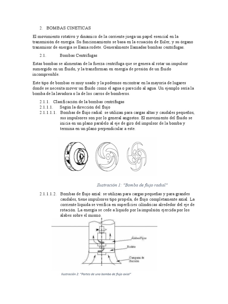 Tipos de Bombas Centrífugas y Cineticas | PDF | Bomba | Mecánica de ...