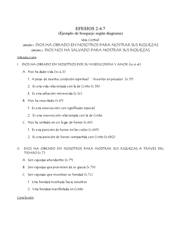 Bosquejo Efesios 2 | PDF | Religión y espiritualidad