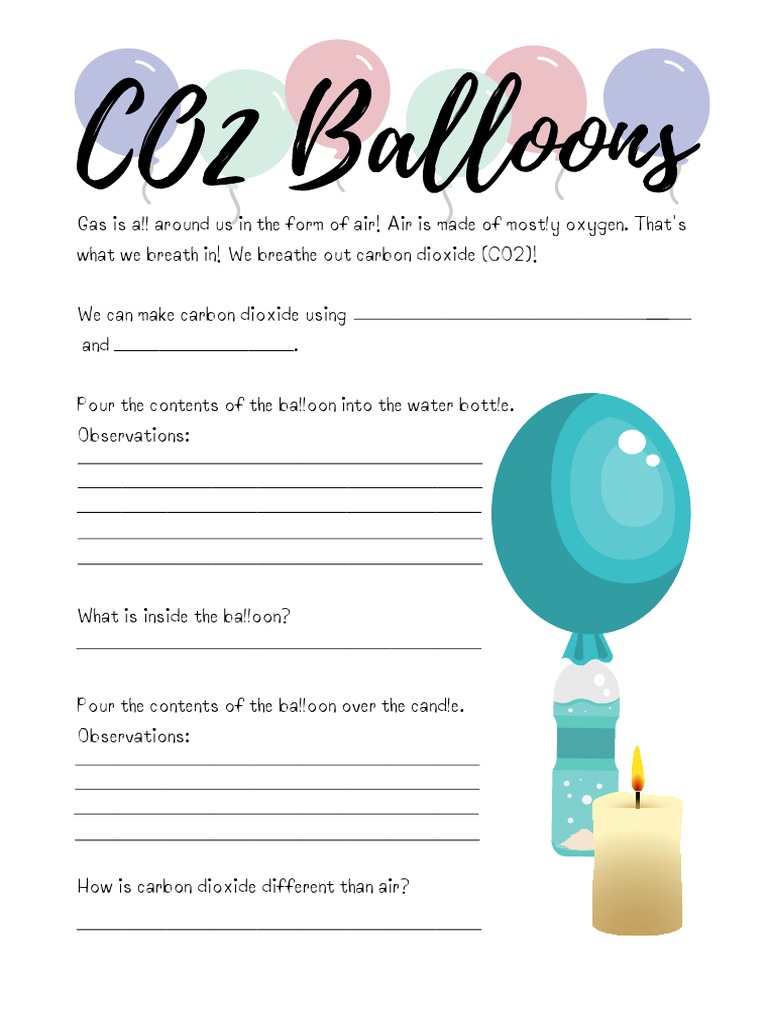 Co2 Balloons Worksheet | PDF
