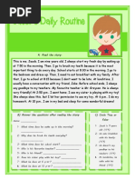 Past Perfect Reading Comprehension | PDF | Question | Syntax