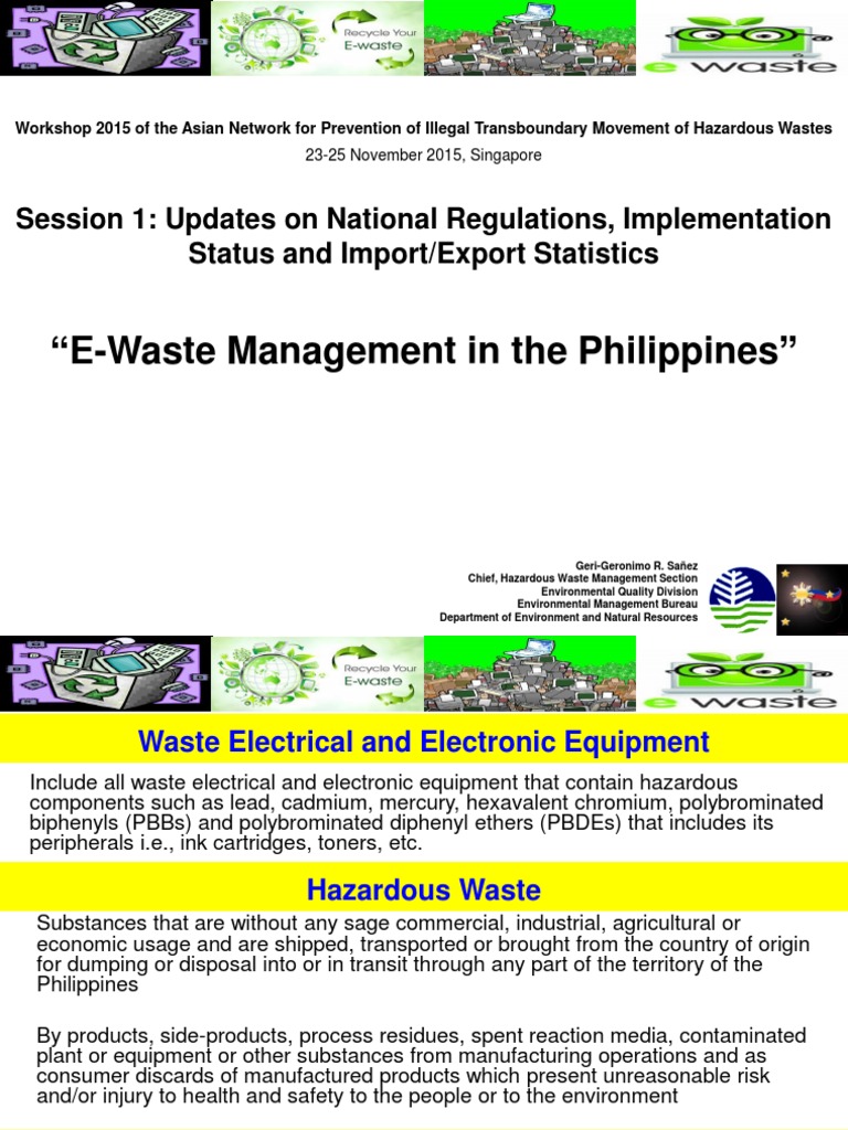 E Waste Management in The Philippines | PDF | Electronic Waste ...