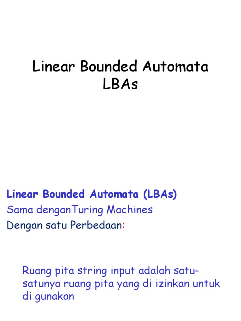 Meeting 14 Linier Bounded Automata (LBA) | PDF | Automata Theory ...