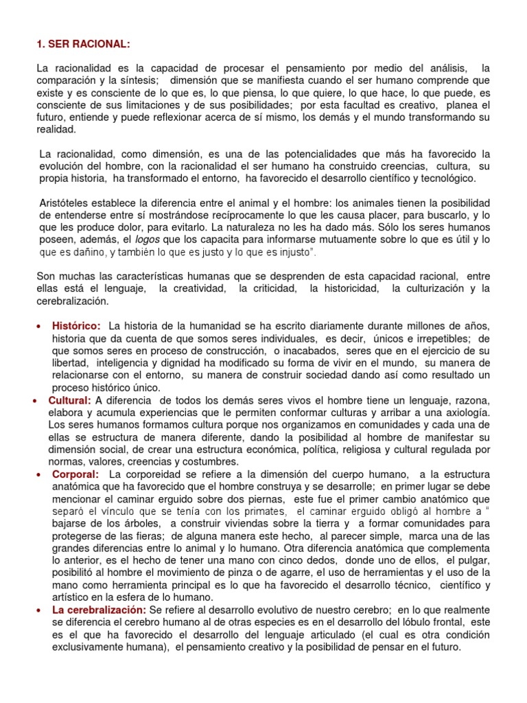 Ser Racional | PDF | Racionalidad | Mano