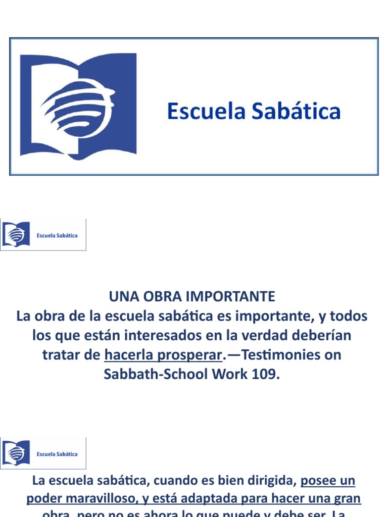 La Importancia de La Escuela Sabatica | PDF | Religión y creencia