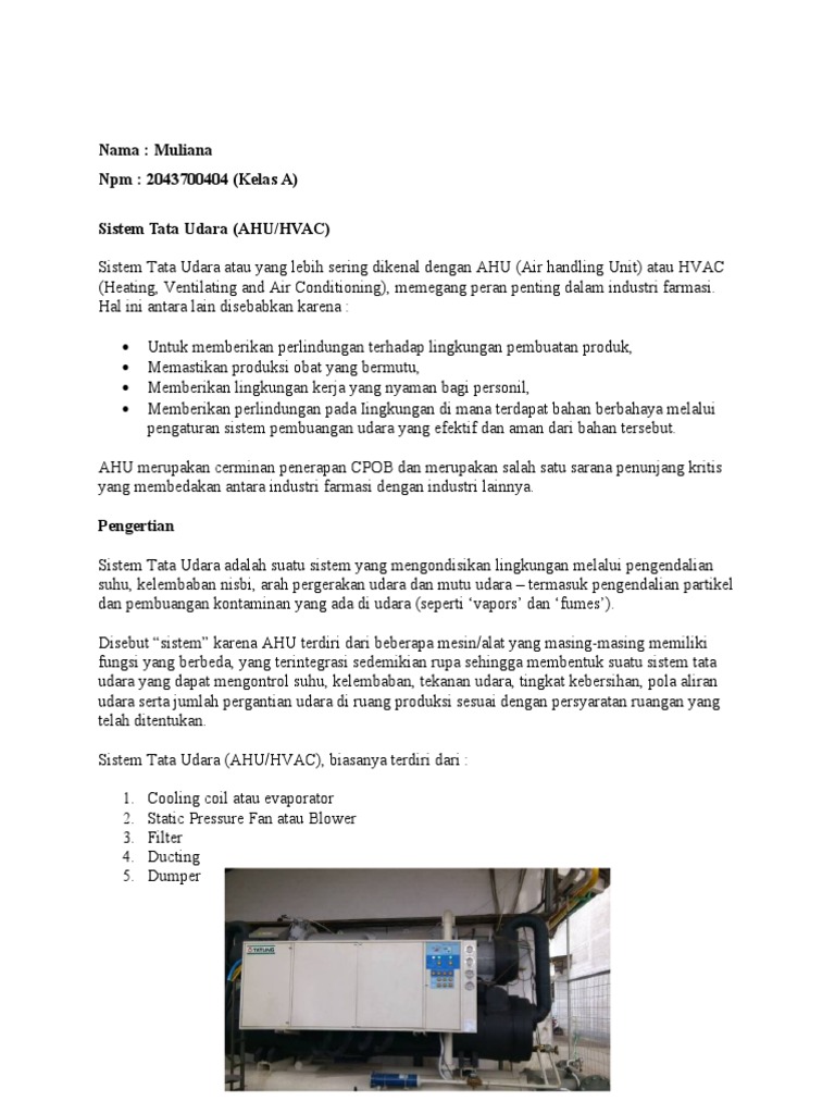 Sistem Tata Udara HVAC | PDF