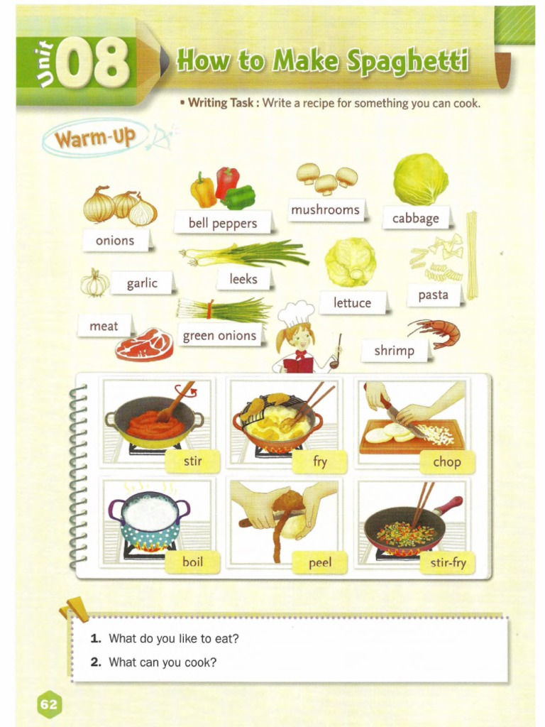 Unit 1a - How To Make Spaghetti | PDF