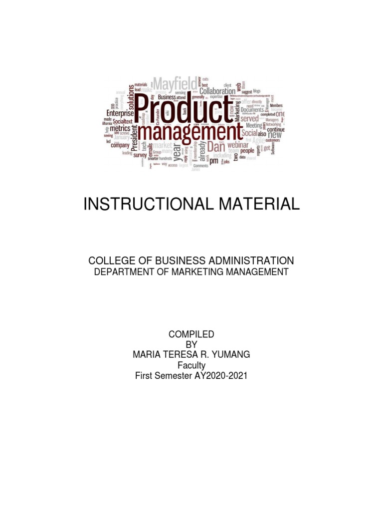 Instructional Material Product Management Topic 1 | PDF | Product ...