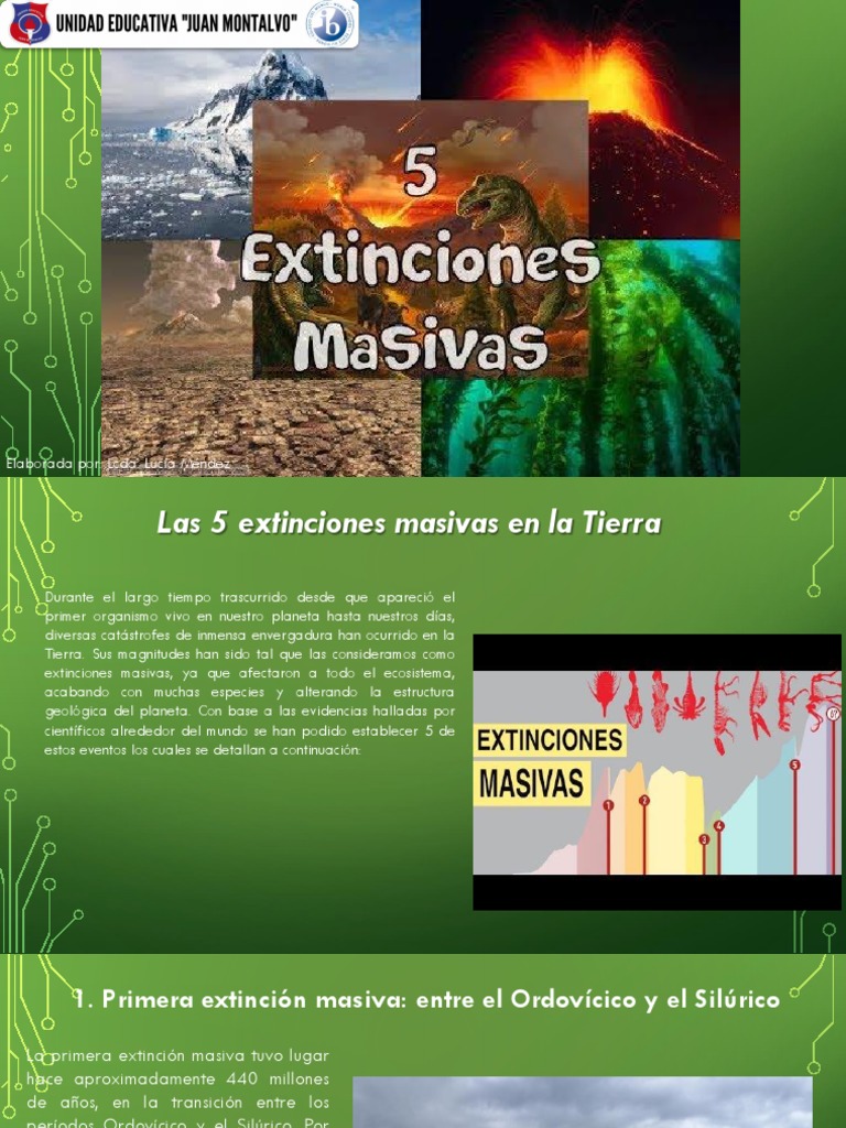 Las 5 extinciones masivas de la Tierra | PDF | Cretáceo | Tierra