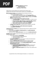 LOMA 281 Module 1 Lesson 1 Risky Business Summary of Key Points | PDF