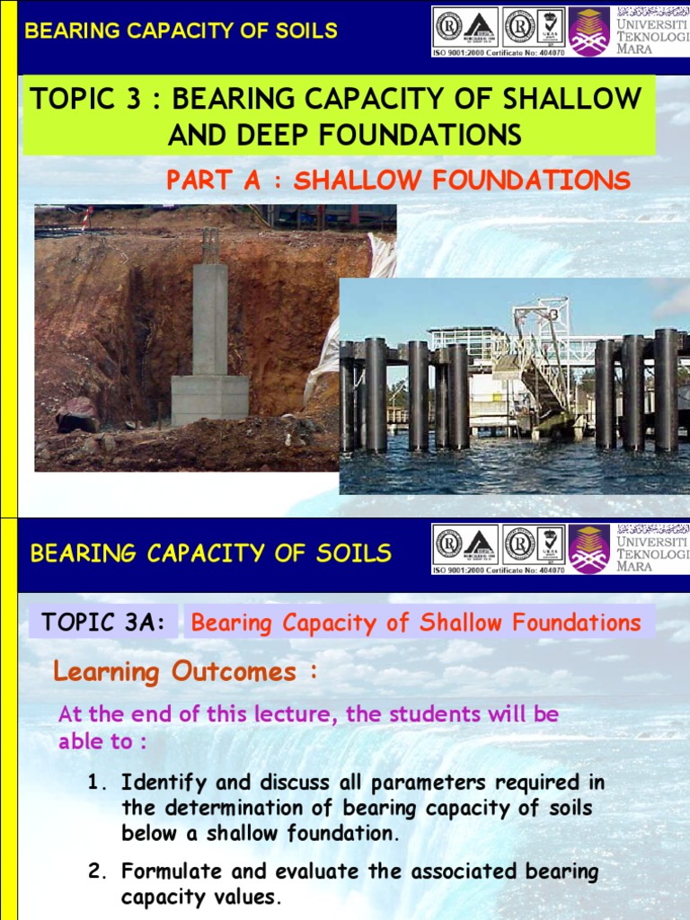 ECG553 - CHAP 3A - BC of Shallow Foundation | PDF | Foundation ...