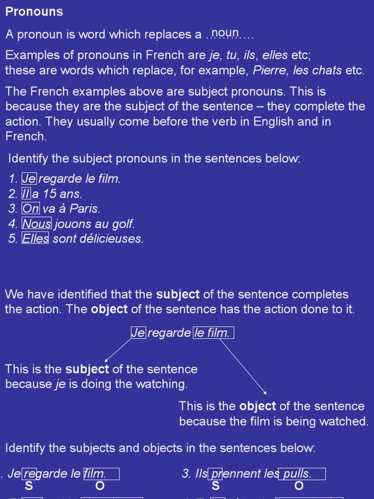 Direct and Indirect Object Pronouns | PDF | Subject (Grammar) | Verb