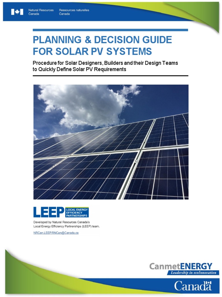 Planning and Decision Guide For Solar PV Systems PDF | PDF ...
