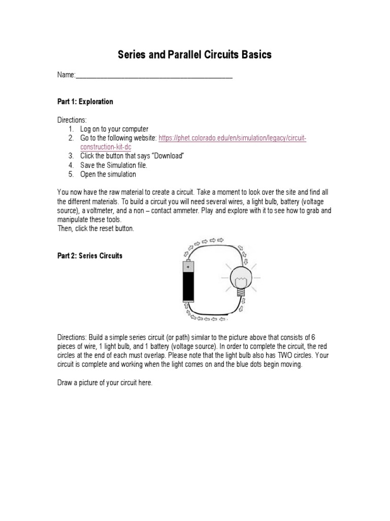 Series and Parallel Circuits Guide | PDF | Series And Parallel Circuits ...