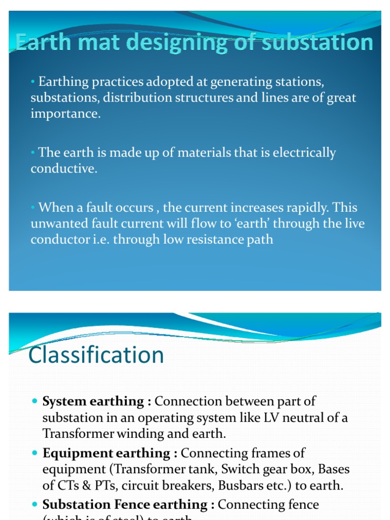 Earth Mat Designing of Substation | PDF
