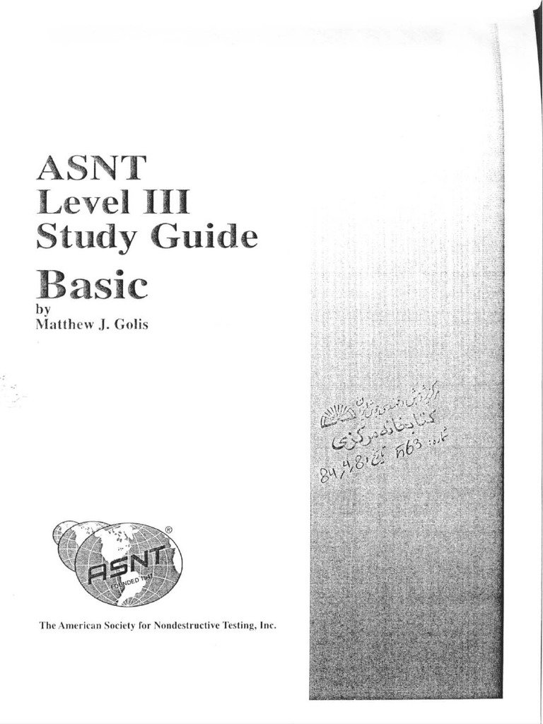 Asnt Level III Study Guide | PDF