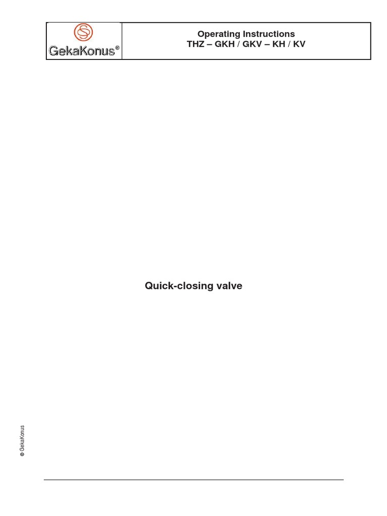 Operating Manual - Quick-Closing Valve System | PDF | Pipeline ...