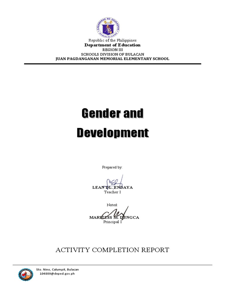 Acr Gender and Devt 2020 2021 | PDF | Gender And Development | Gender