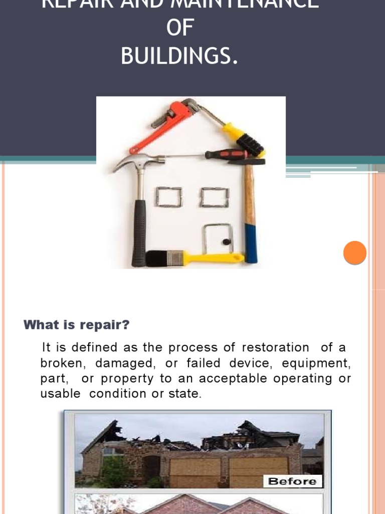 Repair and Maintenance of Buildings | PDF | Plaster | Elevator