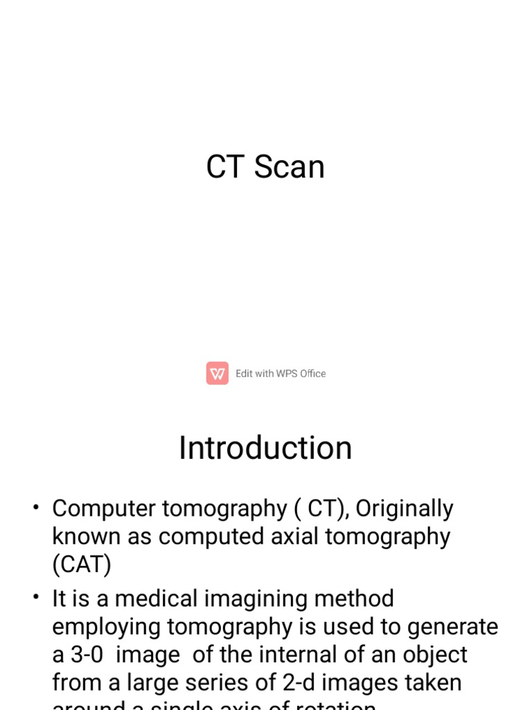 CT Scan | PDF | Computers