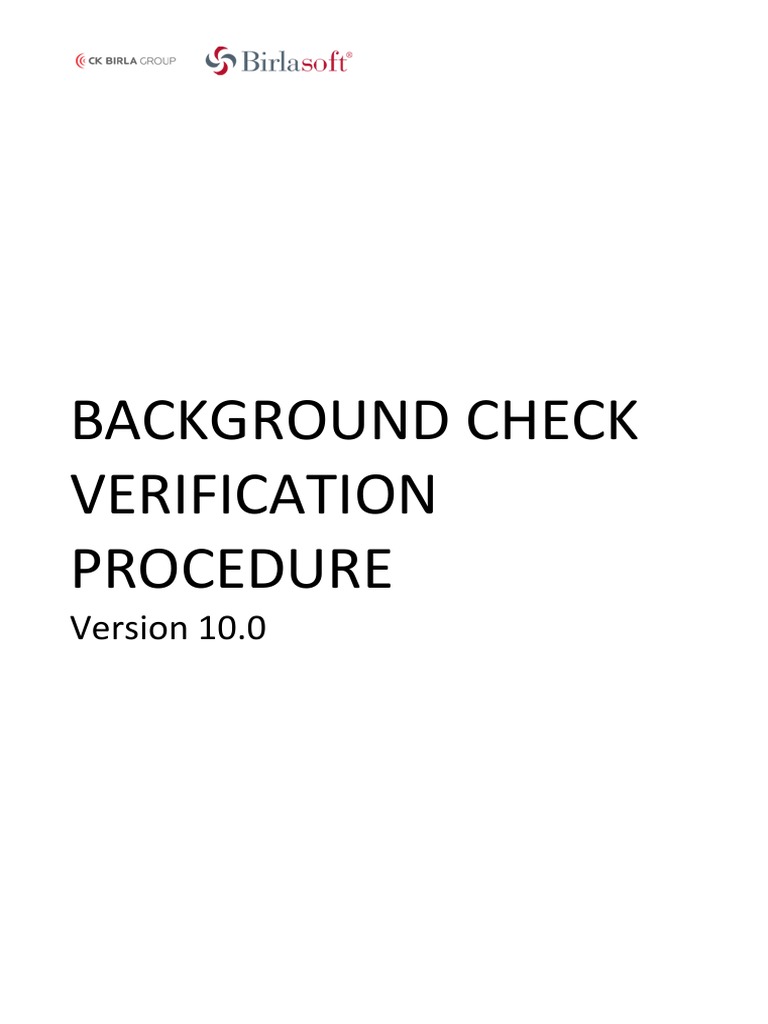 Background Check Policy-Version 10.0 | Download Free PDF | Background ...