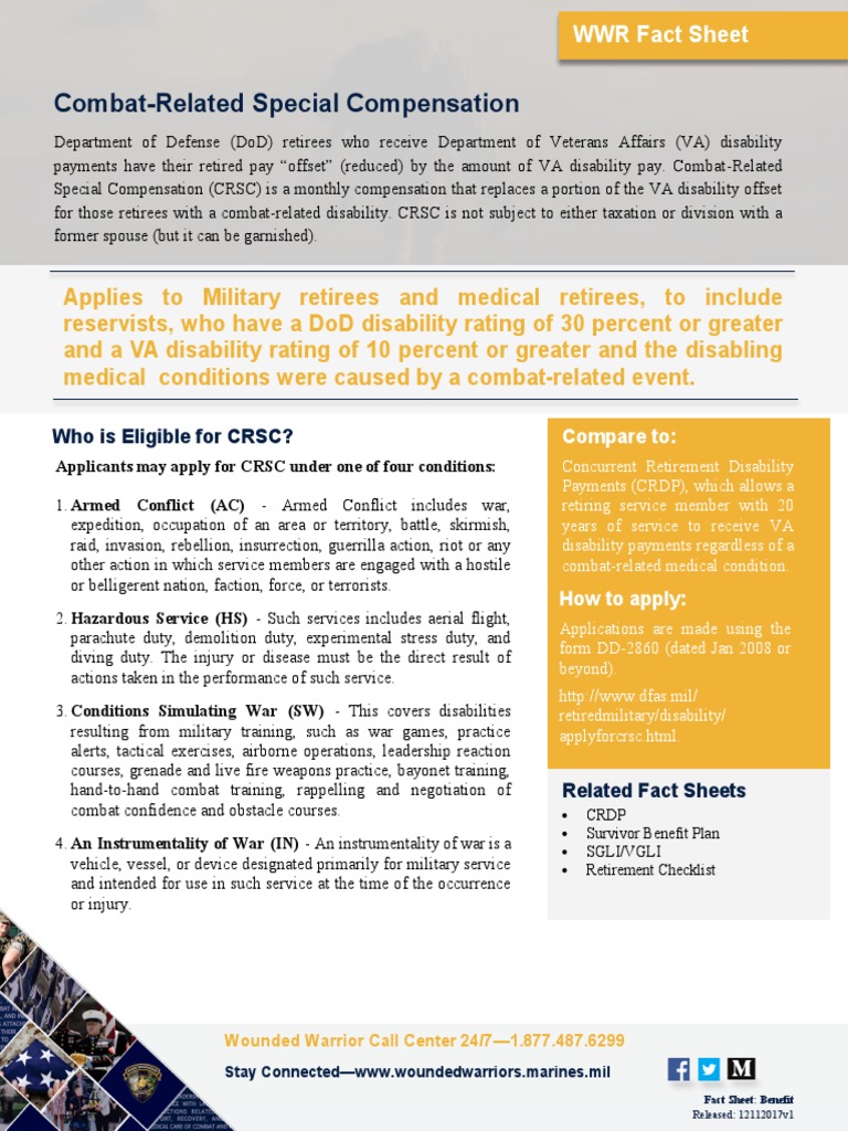 Understanding Combat-Related Special Compensation: Eligibility ...
