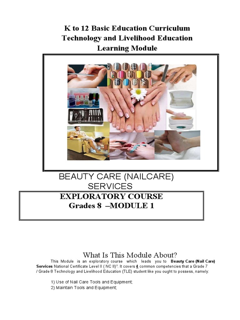 Nailcare Services Grade 8 Module 1 | PDF | Nail (Anatomy) | Nature