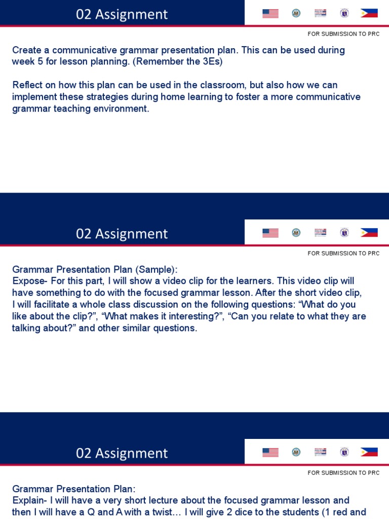 02 Assignment: For Submission To PRC | PDF | Classroom | Educational ...