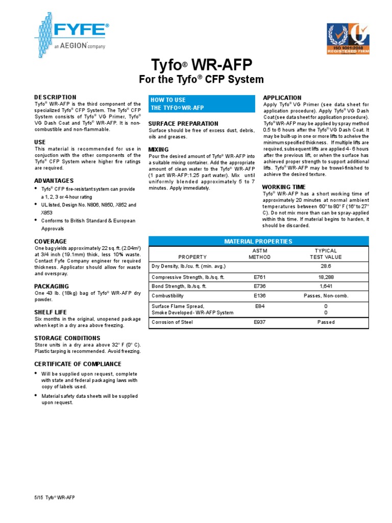 Tyfo Wr-Afp: For The Tyfo CFP System | PDF | Packaging And Labeling ...