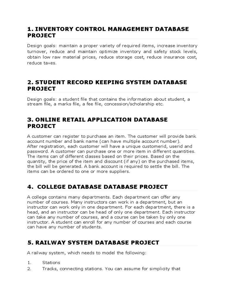 Inventory Control Management Database Project | PDF | Databases | Inventory