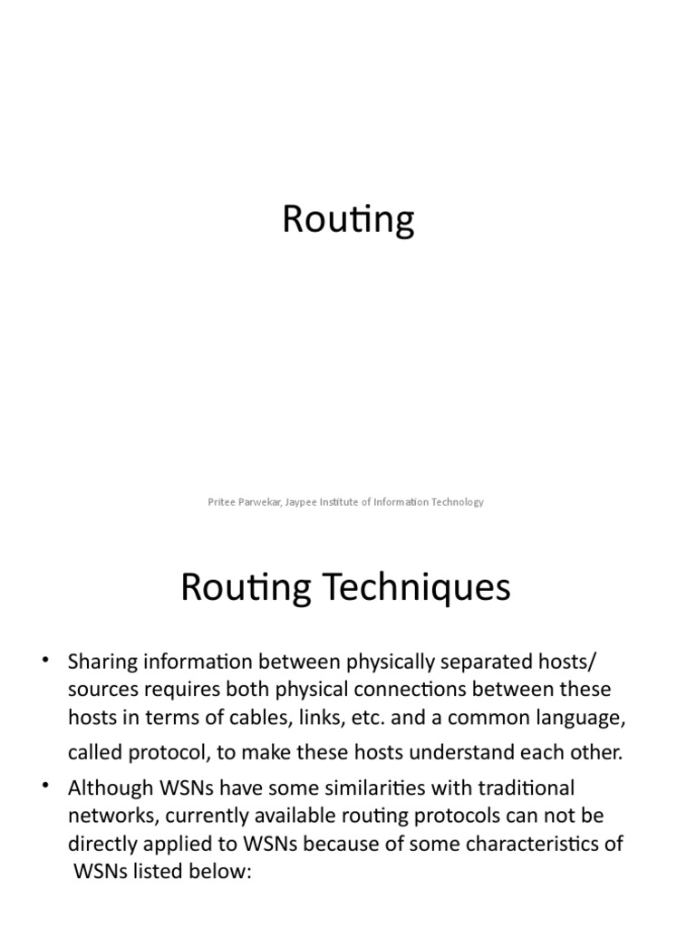 Flat Routing Protocols | PDF | Routing | Wireless Sensor Network