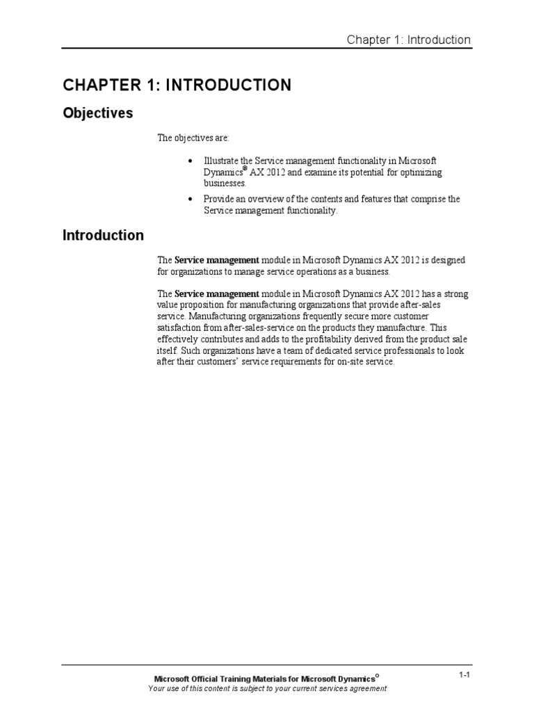 AX 2012 - ENUS - SMA - 01 - Service Management | PDF | Subscription Business Model | Project ...